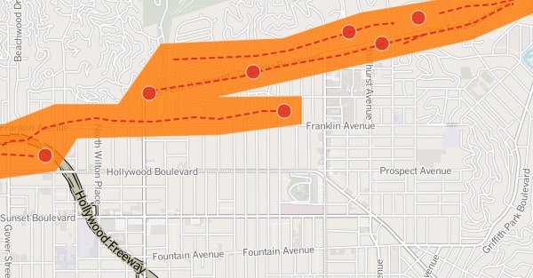 Mapping the Hollywood fault - Data Desk - latimes.com